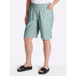 sheego Gro&szlig;e Gr&ouml;&szlig;en Bermudas mit Pailletten entlang der Taschen, kalkmint, Gr&ouml;&szlig;e 52 - Damen
