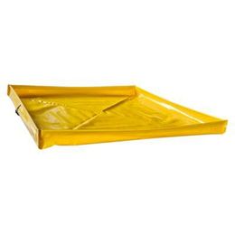 Auffangwanne f&uuml;r Kleingebinde Quick, Volumen 265 l, faltbar, B 1500 x T 1500 x H 120 mm, PVC, gelb