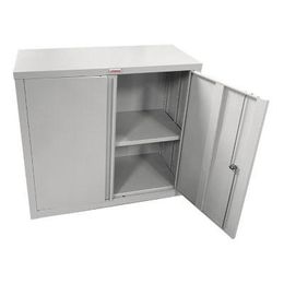 Stahlschrank Phoenix SCF0891GGK, faltbar, 1 Fachboden, Schl&uuml;sselschloss, B 915 x T 370 x H 830 mm, Stahl, lichtgrau RAL 7035