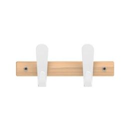 Wandgarderobe Functionals STICKS HJH 30, 4 Haken, bis 10 kg, Holz und Kunststoff, Eiche-Natur/wei&szlig;