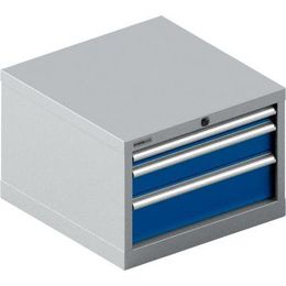 Sch&auml;fer Shop Sch&auml;fer Shop Select Schubladenschrank 27-27, 3 Sch&uuml;be, bis 75 kg, B 564 x T 572 x H 400 mm, enzianblau/wei&szlig;aluminium