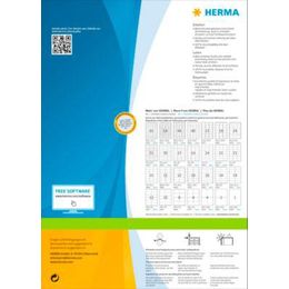 Universaletiketten Herma 4606, permanenthaftend, selbstklebend, bedruckbar, B 38,1 x H 21,2 mm, FSC&reg;-Papier, wei&szlig;, 13000 St&uuml;ck/200 Blatt