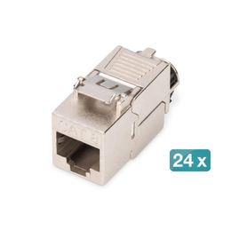 Digitus Cat.8.I Keystone Modul geschirmt, werkzeuglos, Staubkappe, 24 Stk.