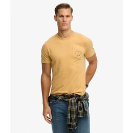 Superdry Herren Vintage Prep T-shirt mit Tasche Yellow - Gr&ouml;&szlig;e: L 1040405503303ZW9003