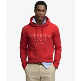 Superdry Herren 1954 Company Hoodie in Lockerer Passform Red - Gr&ouml;&szlig;e: Xxl 1040606501935K5Y005