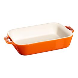 Staub Ceramique Auflaufform 20 x 16 cm, rechteckig, Orange, Keramik