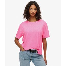 Superdry Damen Studios Crew T-shirt Pink - Gr&ouml;&szlig;e: 42 210242200016928R020