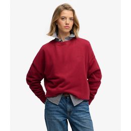 Superdry Damen Essential Logo Rundhals-sweatshirt Red - Gr&ouml;&szlig;e: 44 2102623500790ZUD025