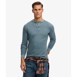 Superdry Herren Leichtes Strukturiertes Grandad-oberteil Blue - Gr&ouml;&szlig;e: S 10412105007507MN001
