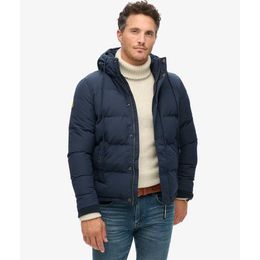Superdry Herren Everest Kurze Pufferjacke mit Kapuze Marineblau - Gr&ouml;&szlig;e: Xxl 1020202000547L6T005