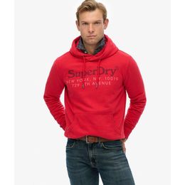 Superdry Herren Baumwolle Logo Druck New York Venue Kapuzenpullover, Rot - Gr&ouml;&szlig;e: XXL 1040606501913RRA005
