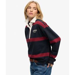 Superdry Damen Heritage Stripe Rugby-shirt Navy - Gr&ouml;&szlig;e: 44 2103026700147K9Q025