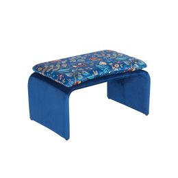 HTI-Living Polsterhocker B/H/T 61 x 34,5 x 40 cm Vance Blue Fantasy