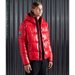 Superdry Herren Hochgl&auml;nzende Steppjacke Rot - Gr&ouml;&szlig;e: L 1020202000372WA7003