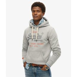 Superdry Men's L&auml;ssiges Vintage Logo Heritage Hoodie Grau - Gr&ouml;&szlig;e: L 10406065018629VV003