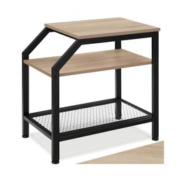 TecTake&reg; Beistelltisch, Industrial Style, mit 2 Ablagen und Gitterablage, 36,5 x 58,5 x 59,5 cm
