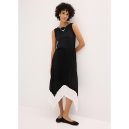 bonprix Kleid mit asymmetrischem Saum, schwarz, Gr.44/46 (L), schickes Kleid mit asymmetrischem Saum