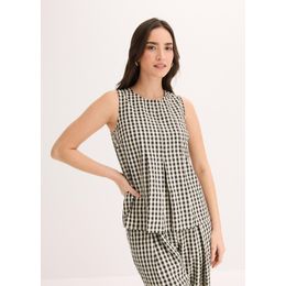 bonprix Kariertes Blusentop, gelb, Gr.48, schickes Blusentop, 64% Polyester
