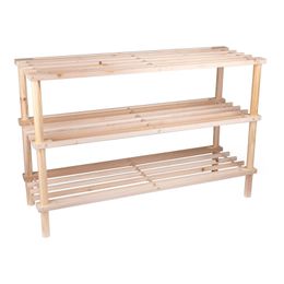 HTI-Living Schuhregal Kiefernholz 3 Ebenen