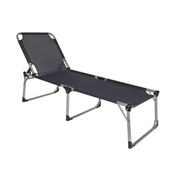 Garden Pleasure Sonnenliege 'Abaco' klappbar/verstellbar anthrazit 70 x 46 x 215 cm