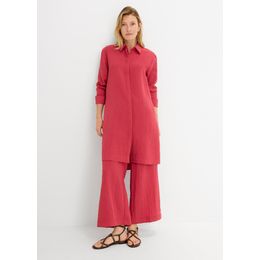 bonprix Longbluse aus softem Viskose-Mix, rot, Gr.52, Oversize Longbluse aus softem Viskose-Mix, aus Viskose
