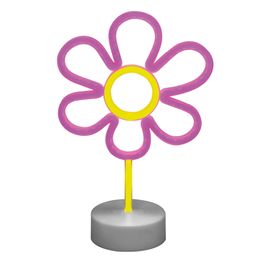 toom USB-Tischleuchte 'Blume' Kunststoff, pink, gelb 20 x 30 cm