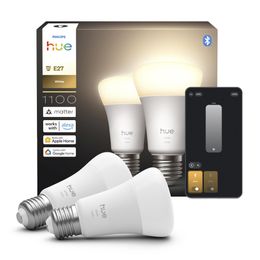 Philips LED-Lampe 'Hue White' wei&szlig; E27 9,5 W 1100 lm, 2er Pack