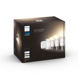 Philips Starter-Set 'Hue White' E27 inkl. 3 x LED-Lampe E27 9,5 W, Dimmschalter