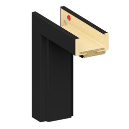 Classen Zarge 'Dark' Uni Black 198,5 x 61 x 26-28 cm Rechtsanschlag