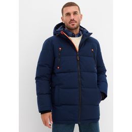 bonprix Wasserabweisende Funktionsjacke, blau, Gr.50, moderne Winterjacke mit Kapuze und folgenden Funktionen: wasserdicht, winddicht, atmungsaktiv und gef&uuml;ttert