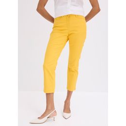 bonprix 7/8-Stretchhose, gelb, Gr.38, Modische Stretchhose in 7/8-L&auml;nge, 97% Baumwolle