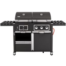 Tepro Kohle-Gas-Kombigrill 'Toronto Kombi' schwarz 173 x 116,5 x 65 cm