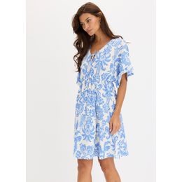 bonprix Tunika-Kleid mit tiefem Ausschnitt, wei&szlig;, Gr.44/46 (L), Stylisches Kleid mit toller Passform