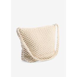 bonprix Umh&auml;ngetasche Makramee, beige, Gr.26x33 cm, Sch&ouml;ne, sommerliche Umh&auml;ngetasche in Makramee Optik, Baumwolle