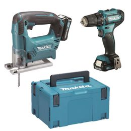 Makita Combo Kit 'CLX237SAJ' mit Bohrschrauber 'DF333DZ' und Stichs&auml;ge 'JV101DZ', 6-teilig