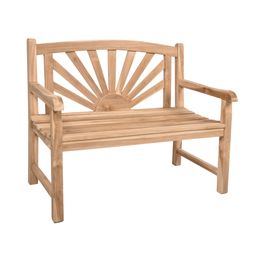Garden Pleasure Gartenbank 'Larissa' 2-Sitzer Teakholz braun 110 x 92 x 64 cm