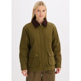 bonprix Oversize Parka, gr&uuml;n, Gr.40, Oversize gef&uuml;tterter Parka mit Cordkragen und Taschen, 98% Baumwolle