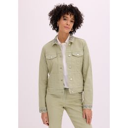 bonprix Twill-Jacke mit Stickerei, gr&uuml;n, Gr.48, modische Twill-Jacke mit Stickerei, 82% Baumwolle