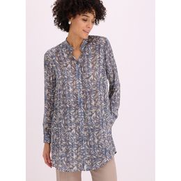 bonprix Chiffon Longbluse, blau, Gr.36, schicke Chiffon Longbluse