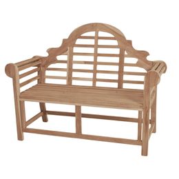 Garden Pleasure Gartenbank 'Picadilli' 2-Sitzer Teakholz braun 133 x 103 x 57 cm