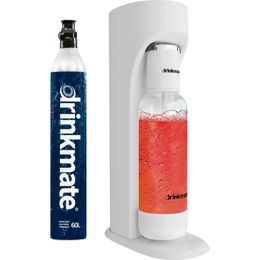 Drinkmate OmniFizz Sprudelwasser- und Sodabereiter, mit 425g CO2-Zylinder, Klassisches Wei&szlig;