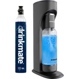Drinkmate OmniFizz Sprudelwasser- und Sodabereiter, mit 425g CO2-Zylinder, Matt-schwarz