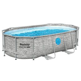 Bestway Frame-Pool-Set 'Steel Pro MAX Splashview ' 427 x 250 x 100 cm mit Filterpumpe