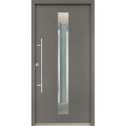 Splendoor Alu-Stahlhaust&uuml;r 'B17' quarzgrau links 110 x 210 cm