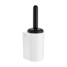 Vitra Liquid WC-B&uuml;rstengarnitur A4456639 130x130x4157mm, Wandmontage, B&uuml;rstenstiel und Abdeckung schwarz hochglanz