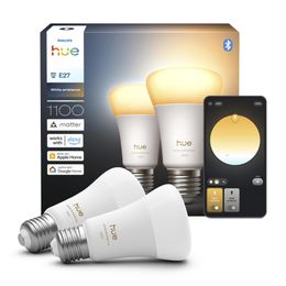 Philips LED-Lampe 'Hue White Ambiance' wei&szlig; E27 8,1 W 1100 lm, 2er Pack