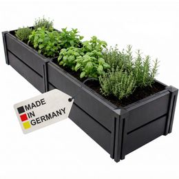 NYVI Hochbeet NYVIGreen - Gartenbeet aus wetterfestem & recyceltem Kunststoff - Pflanzenbeet Ausf&uuml;hrung:L 158x44x31cm 196 Liter