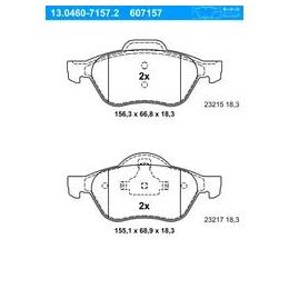 ATE Bremsbelagsatz, Scheibenbremse 13.0460-7157.2 vorne rechts links f&uuml;r RENAULT 7701209808 7701208183 8671016178