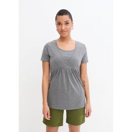 bonprix 2-in-1 Umstands- und Stillshirts (2er Pack​), rosa, Gr.40/42 (M), T-Shirts mit Stillfunktion f&uuml;r die Schwangerschaft und danach, 95% Baumwolle