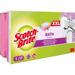 Scotch-Brite&trade; Badezimmerschwamm XXL, extragro&szlig;, f&uuml;r Fliesen/Glas/Chrom/Keramik, weich, kratzfest, L 47 x B 130 mm, Schaumstoff, pink-wei&szlig;, 1 St&uuml;ck